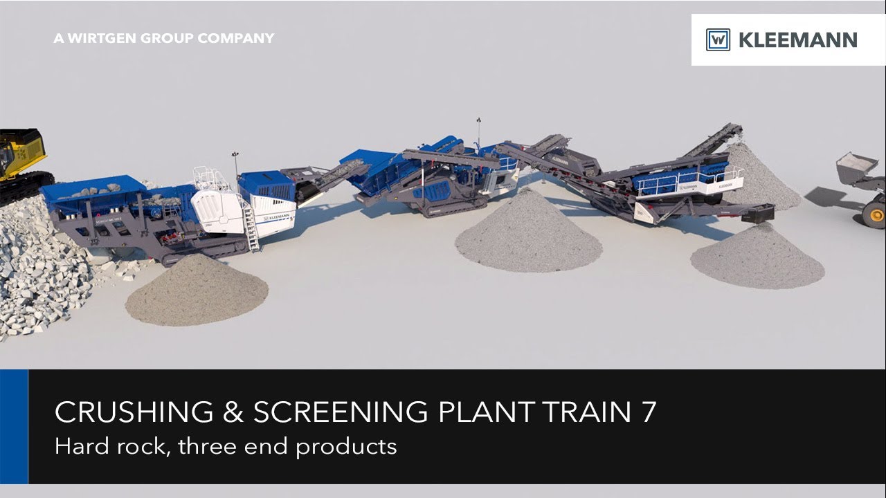 KLEEMANN Crushing & Screening Plant Train / Brecher- und Siebanlagenzug ...