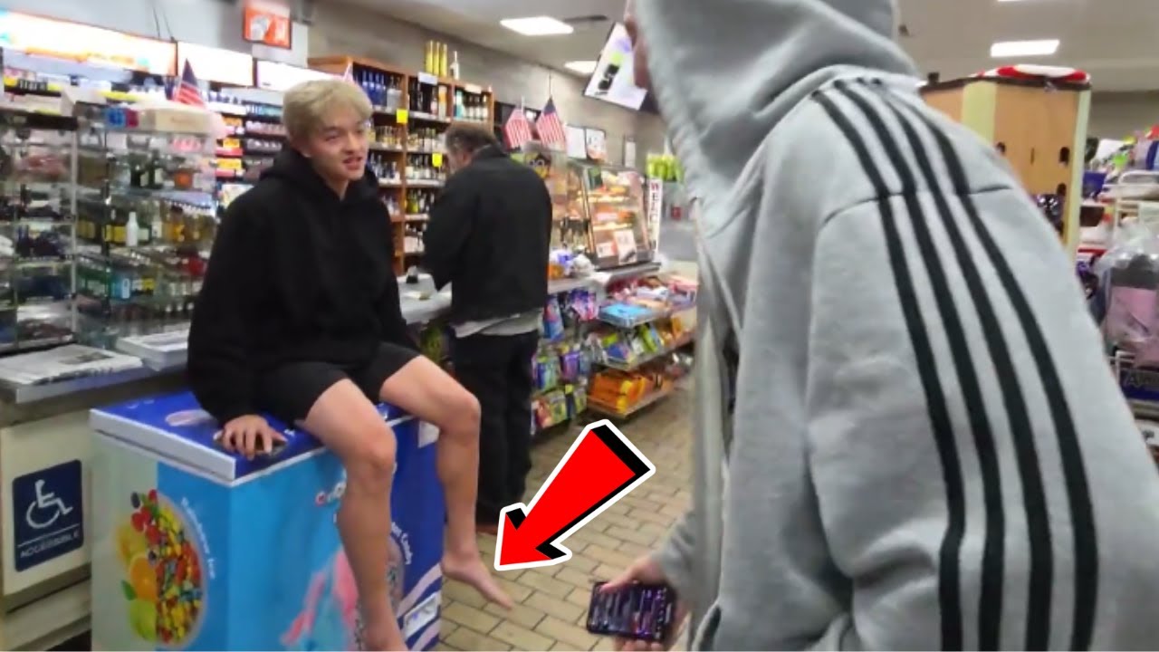 Jason's Barefoot At A Gas Station.. - YouTube