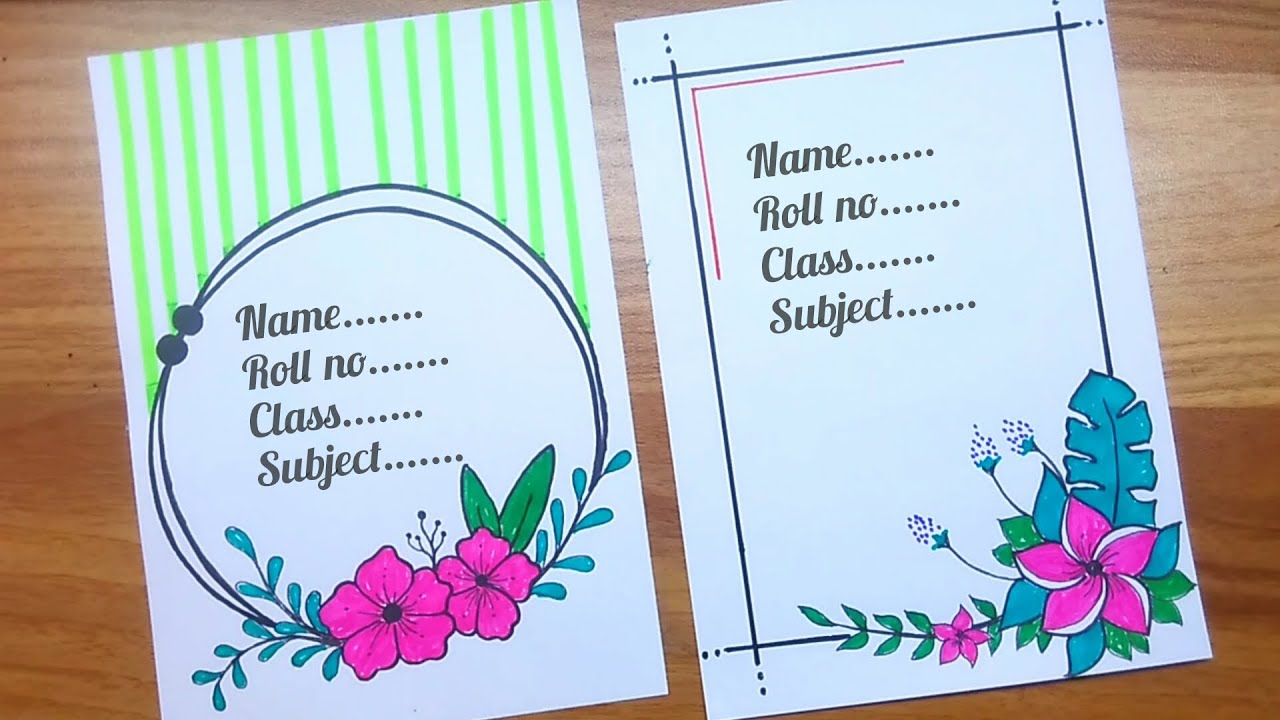 Assignment Front Page Design/Corner And Frame Drawings For Front Page ...