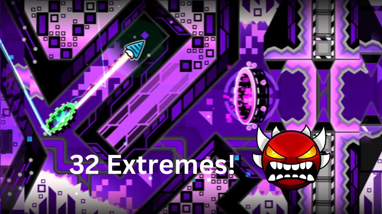 1 attempt on every Extreme Demon I have completed - YouTube