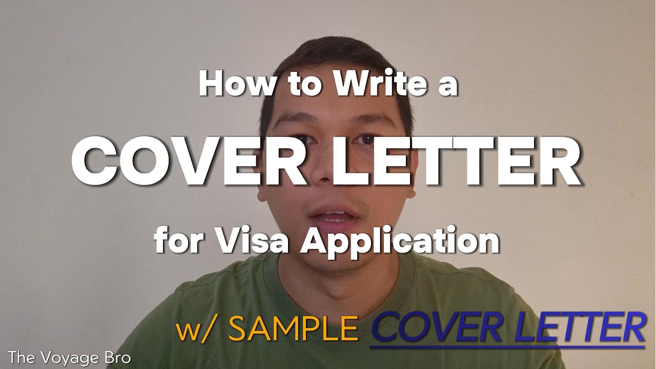 How to Write a COVER LETTER for Visa Application | With Sample Cover ...