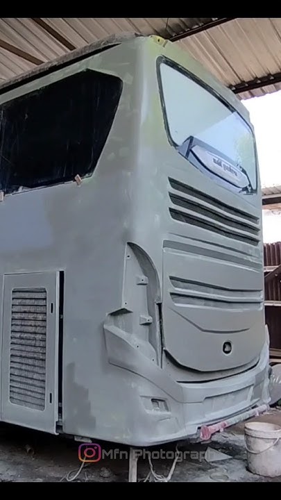 PROSES REBODY & PERBAIKAN CAT‼️PENGERJAAN BUS SEMBILAN JAYA DI SUMBER ARTHA KAROSERI MALANG ...