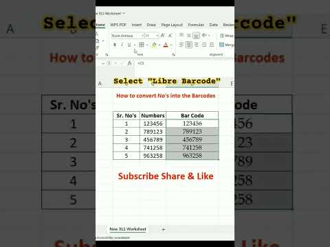 Convert Numbers into the Barcodes !! Excel Shortcuts !! - YouTube