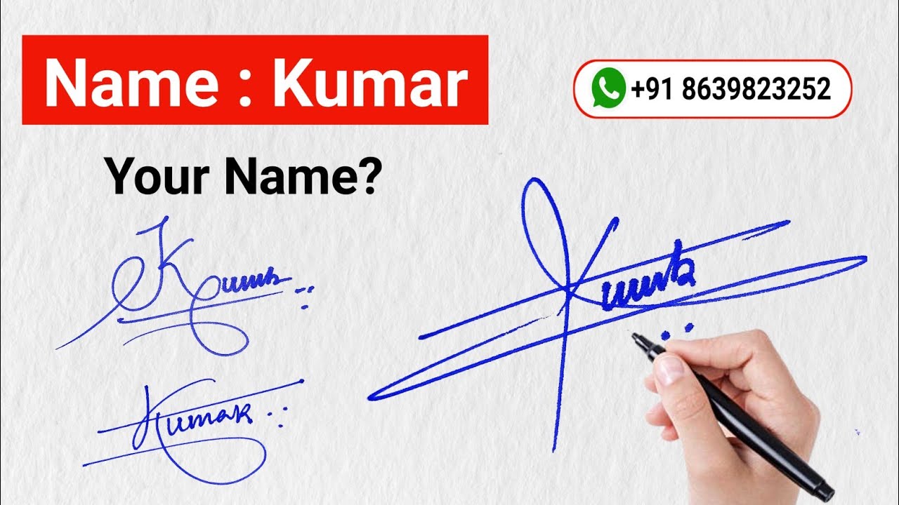 K Signature Styles | K Signature Ideas | K-Tutorial | Kumar Name ...