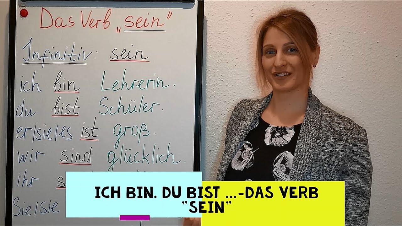 Das Verb "sein" im Präsens - the verb "to be" in the present tense ...