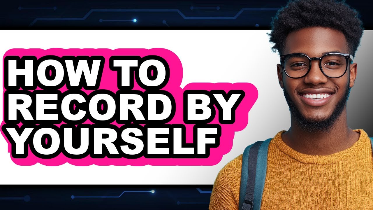 How to Record by Yourself (easy Method) - YouTube