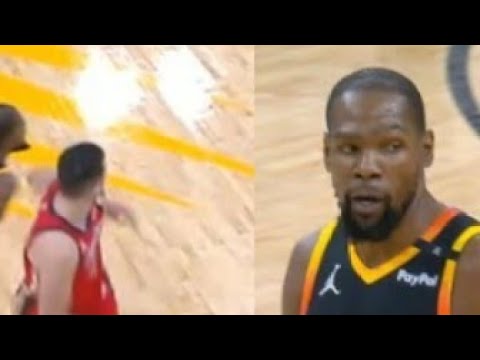 Kevin Durant punches Pelicans rookie Karlo Matković for setting a screen #nba # ...