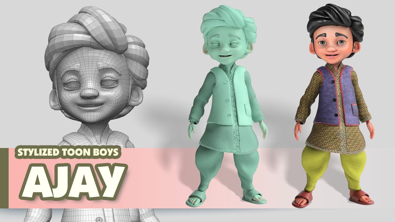 Character Profile: Ajay – "Stylized Toon Boys" Pack - YouTube