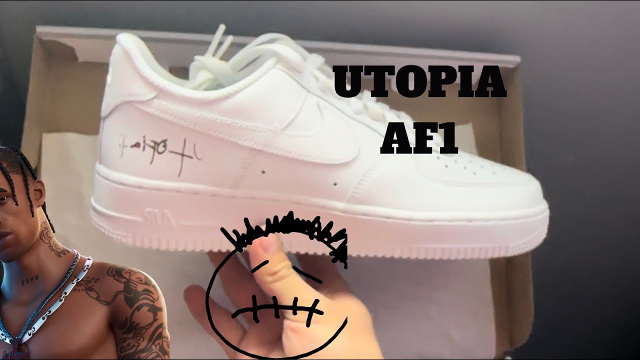 UNBOXING TRAVIS SCOTT UTOPIA AIR FORCE 1 + ON FEET REVIEW 4K UTOPIA ...