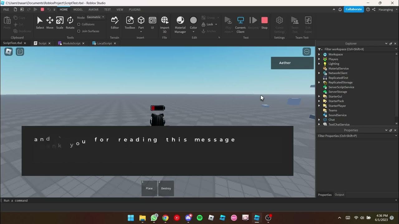 Animated Typewriting | Roblox Studio - YouTube