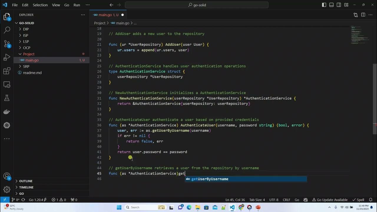 Combining SOLID Principles & Building hands on Project using Golang ...