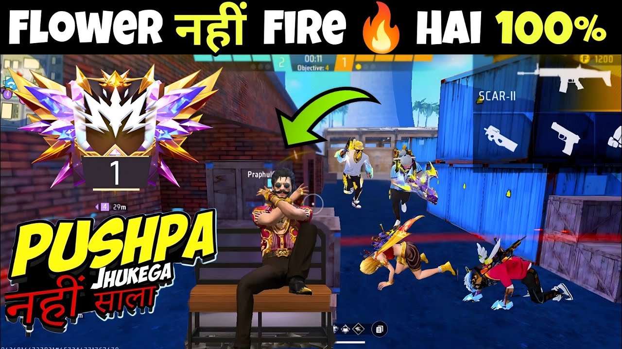 Free Fire x Pushpa 2 My First Gameplay 😯 Jhukega Nahi 90% Headshot | Praphul Gamer - YouTube