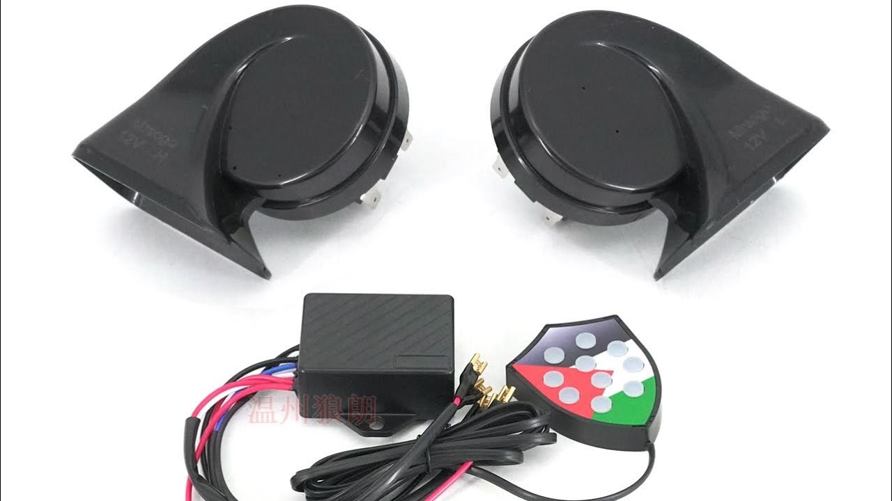 12V Horn + 10 sound Controller+light - YouTube