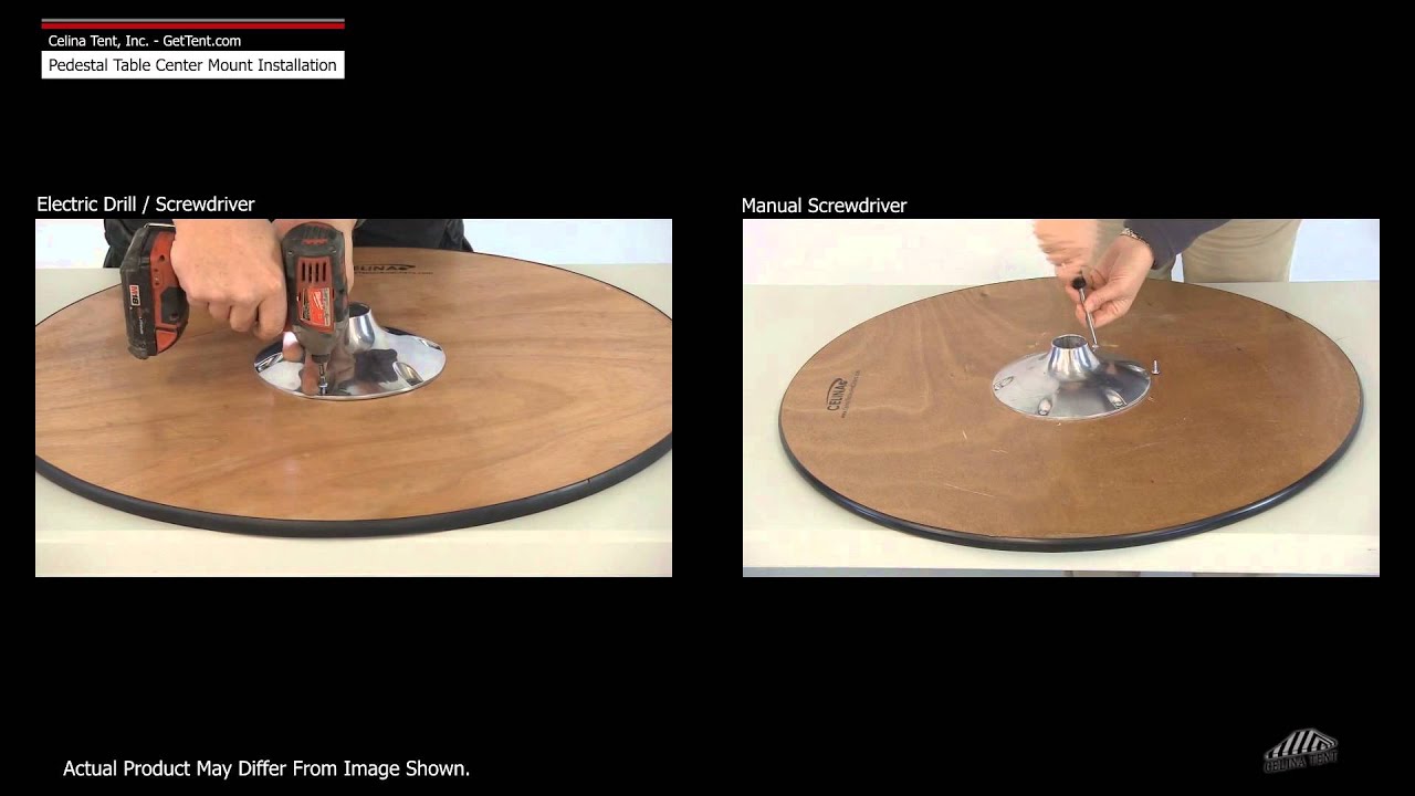 Pedestal Table Center Mount Installation - YouTube