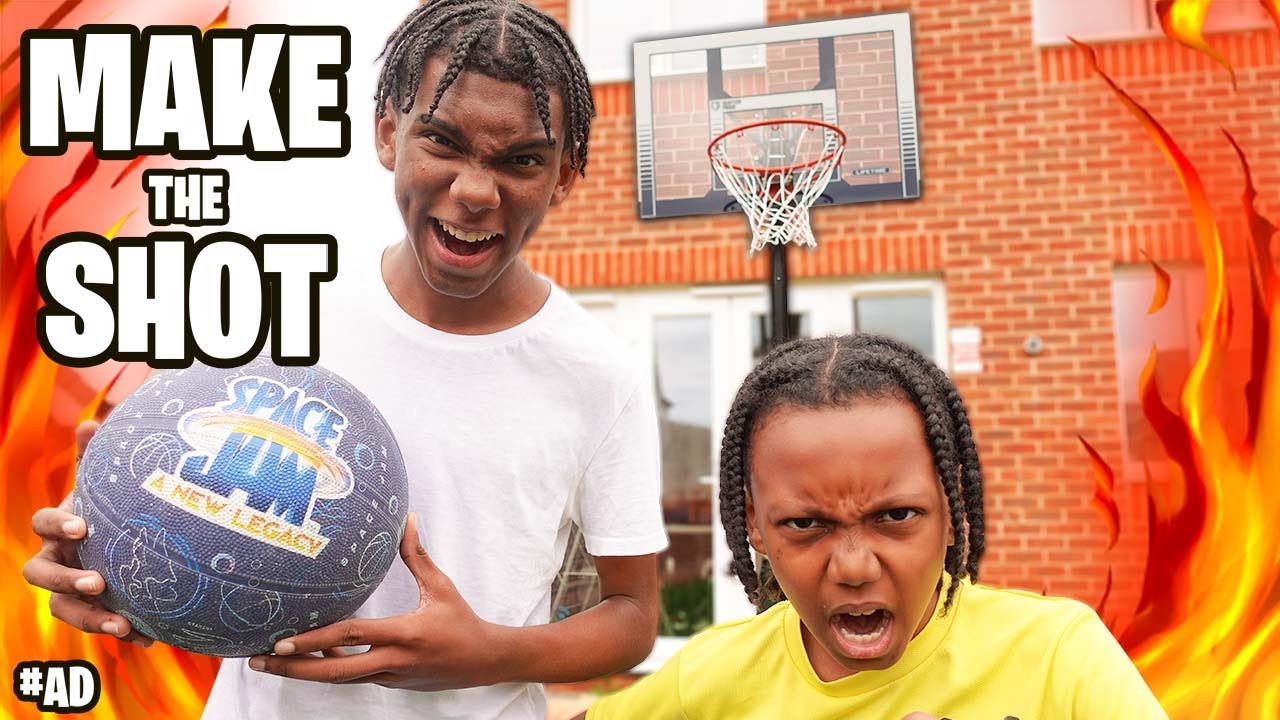 Make The Shot Basketball Challenge VS Bro! - YouTube