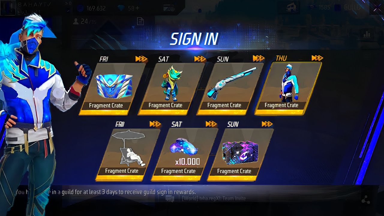 Login ffws Rewards😎👉all server Gun skins m1887/gloowall🔥free Evo Bundle ...