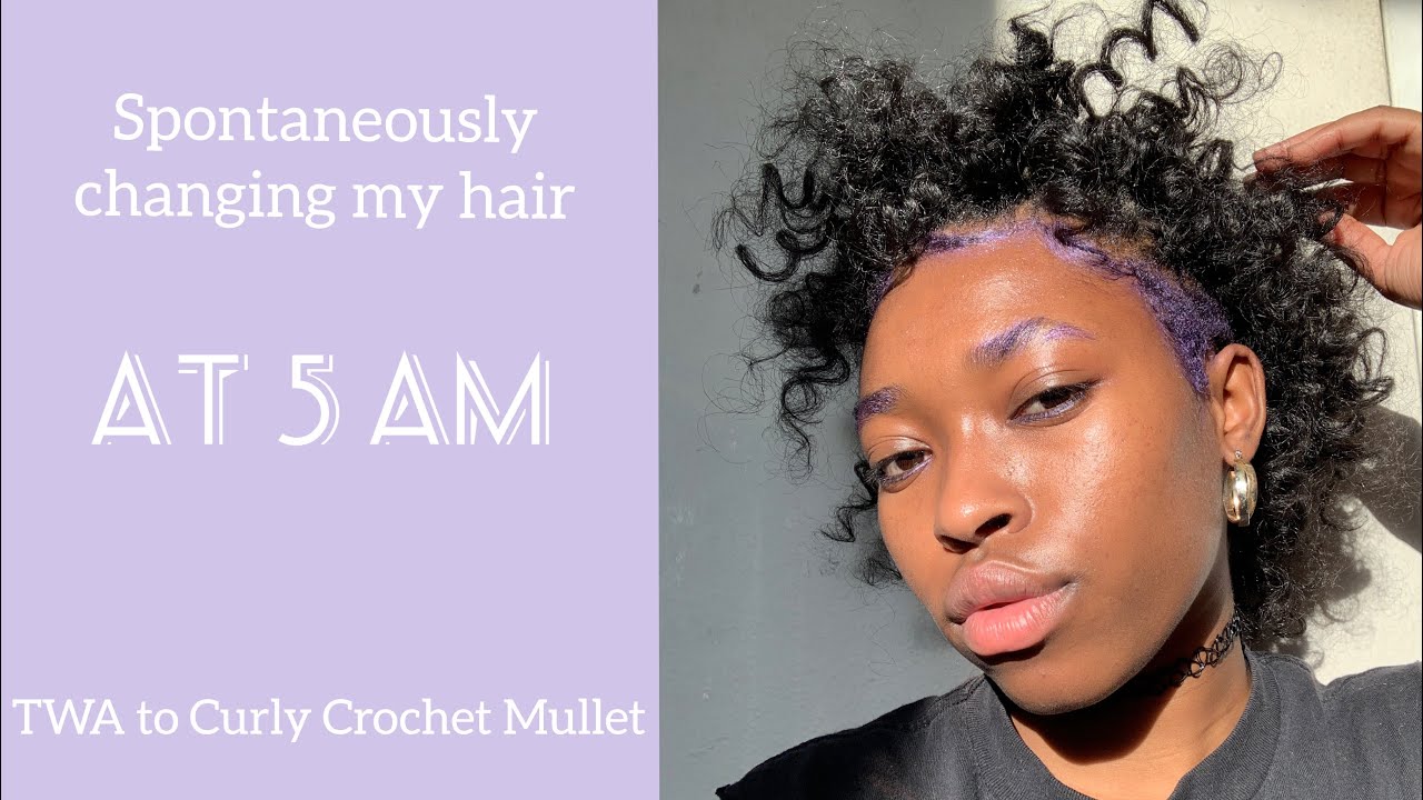5 AM Curly Crochet Mullet on TWA + Meet Jaél - YouTube