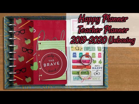 Happy Planner Teacher Unboxing 2019-2020 - YouTube