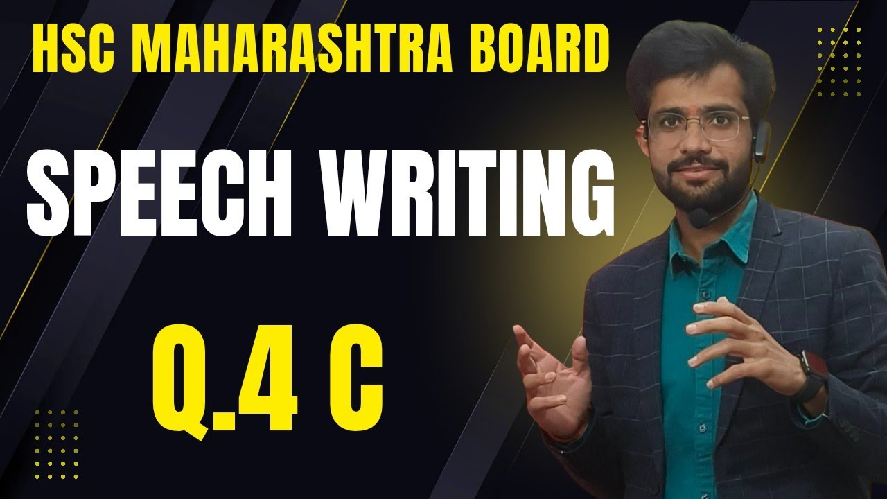 Speech Writing HSC BOARD Q 4 C Writing Skill Maharashtra - YouTube