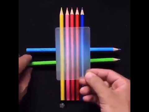 Pencils optical illusion - YouTube