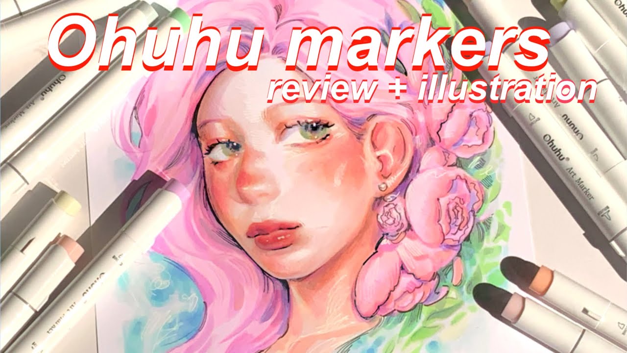 Ohuhu marker review illustration making - YouTube