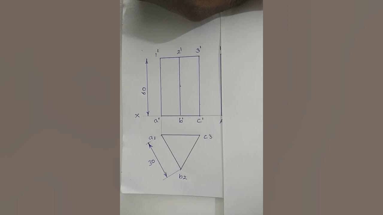 10. Development of Triangular Prism cut by a plane inclined to HP - YouTube