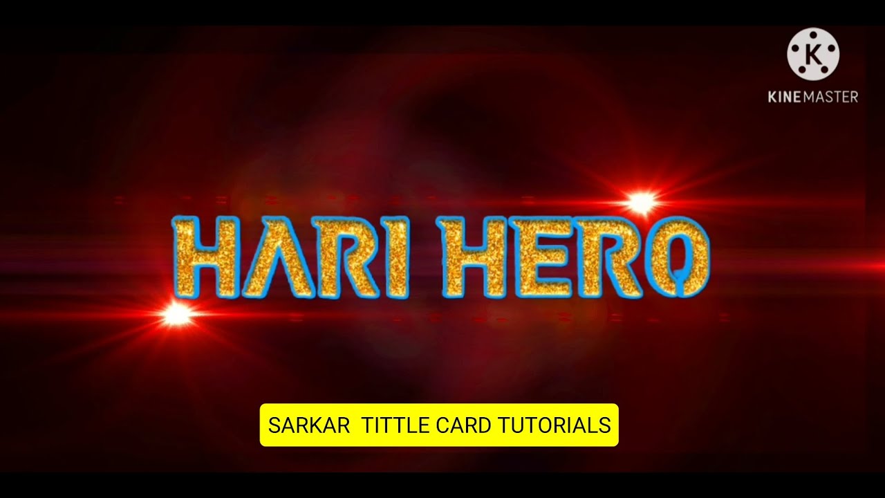 HOW TO MAKE SARKAR TITTLE CARD | FULL TUTORIAL | HARI CREATIVITY TAMIL ...