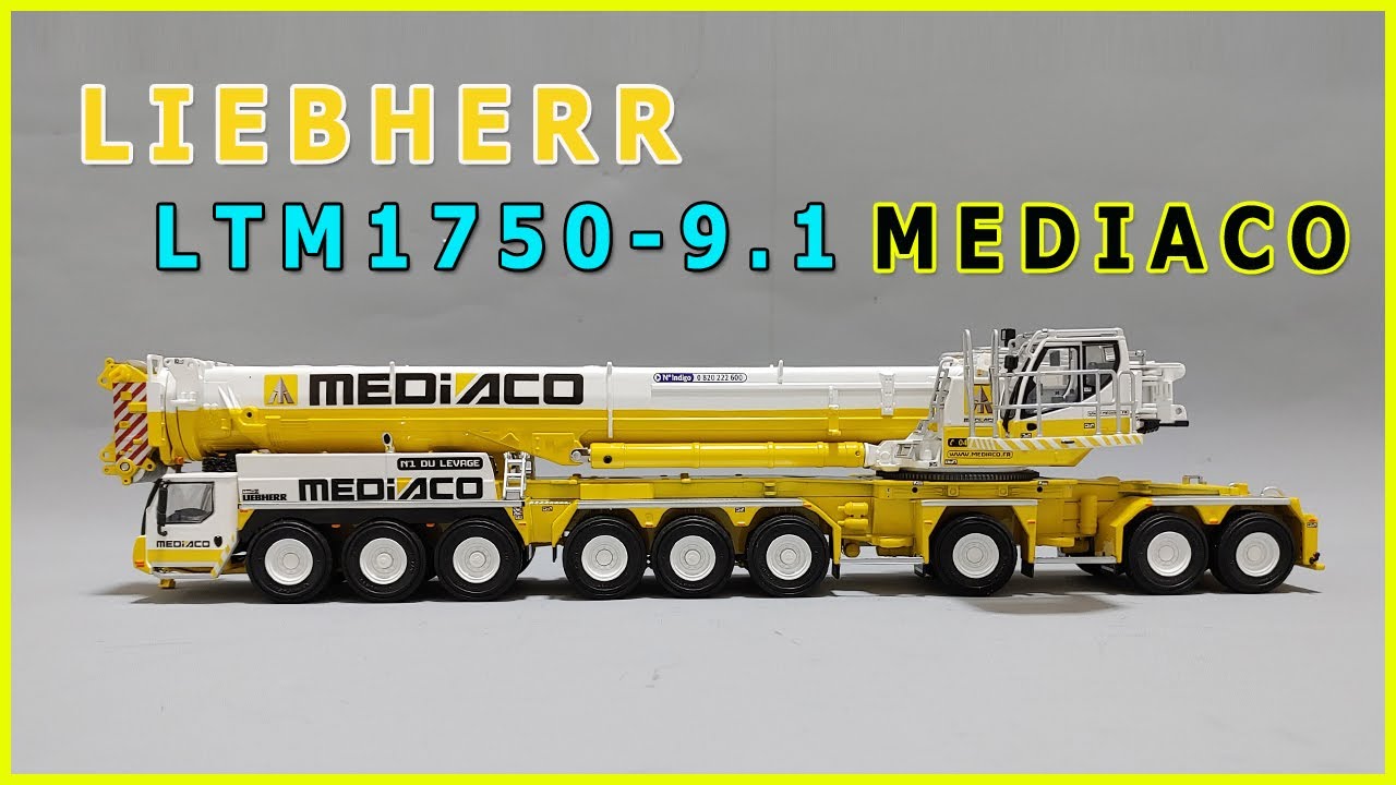 WSI 1/50 LIEBHERR LTM1750-9.1 MEDIACO unboxing 750t crane model 크레인모형 중 ...