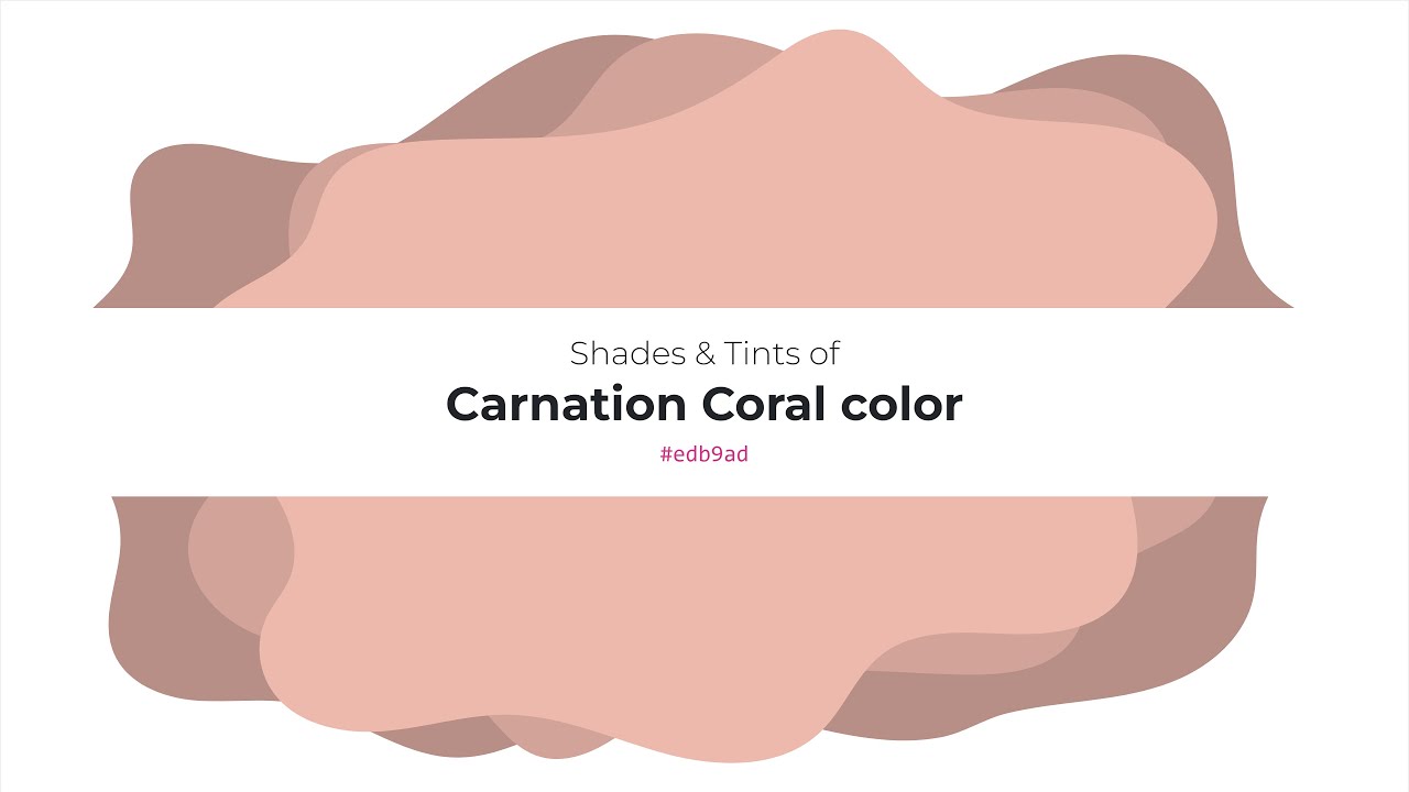 Shades & Tints of Carnation Coral color #edb9ad A Warm Brown color # ...