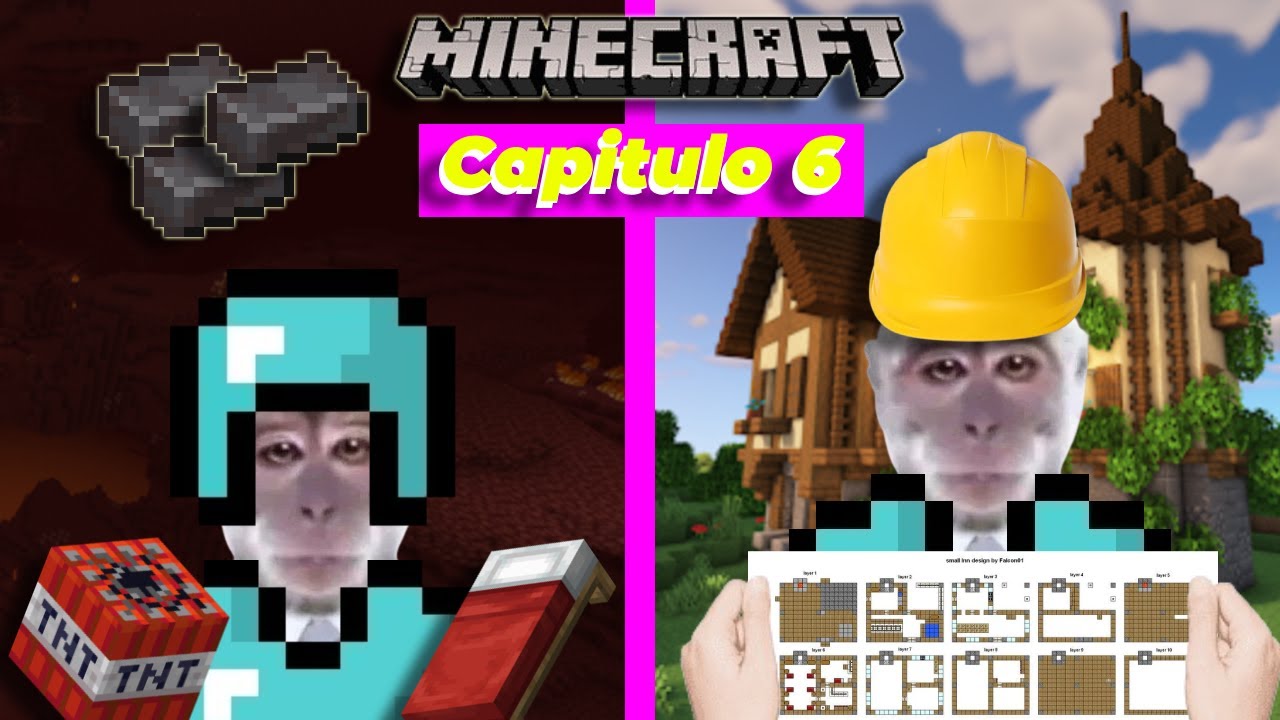 AL NETHER Y MAS CASAAAA (serie de Minecraft 10 vidas)!!! - YouTube