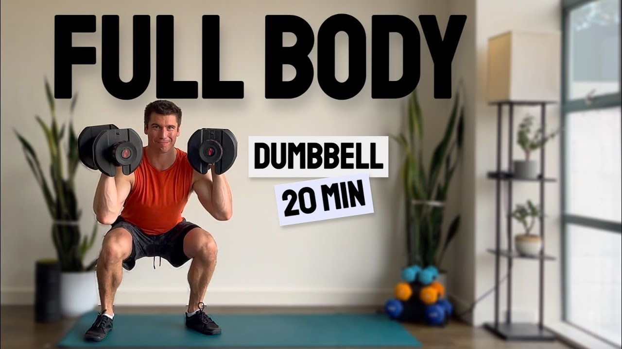 DUMBBELL WORKOUT AT HOME // FULL BODY // 20 MINUTES - YouTube