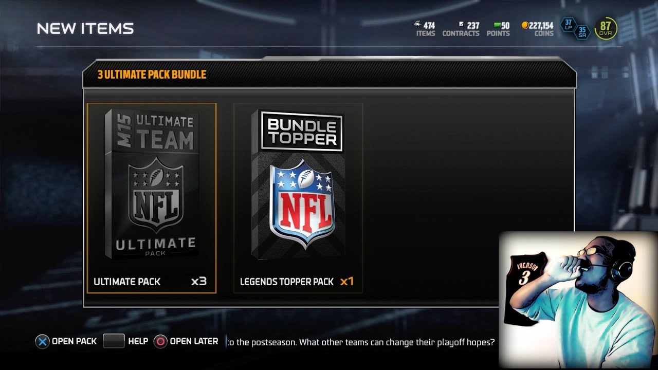 Madden 15 PS4 Ultimate Team Mode Gameplay - FACECAM Ultimate Bundle ...