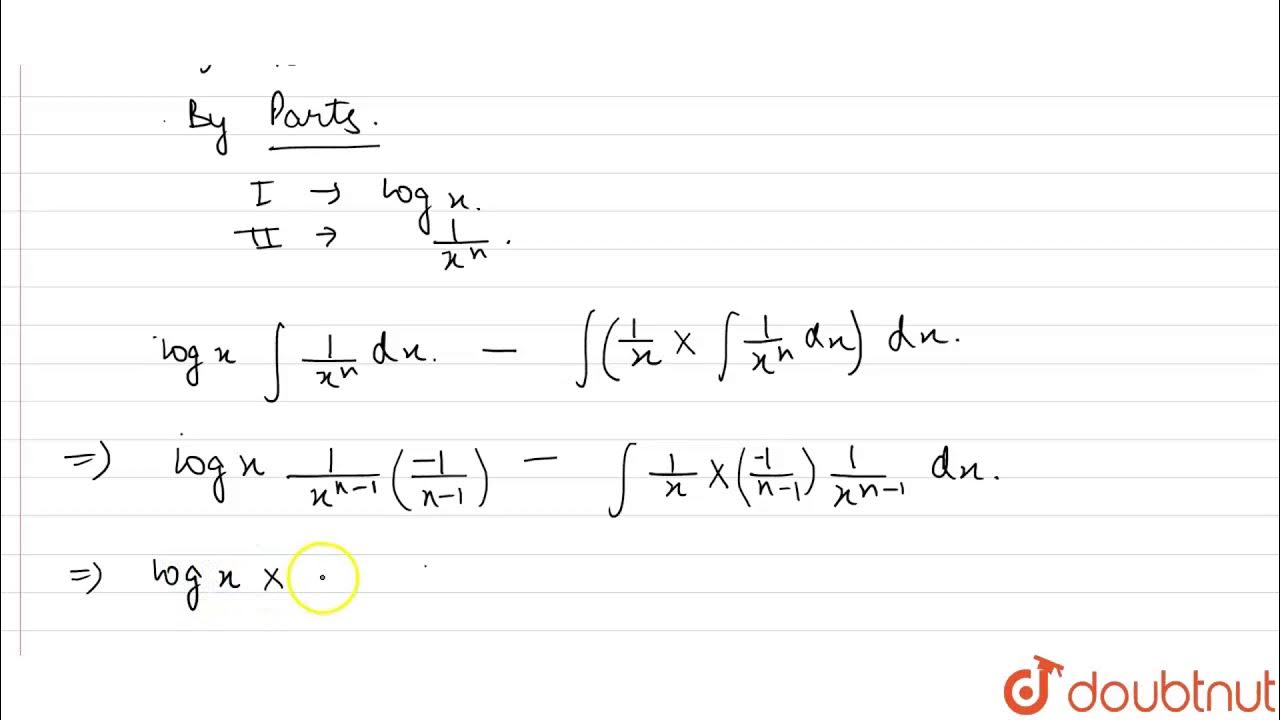 Evaluate the following integrals: `int(logx)/(x^(n))dx` - YouTube