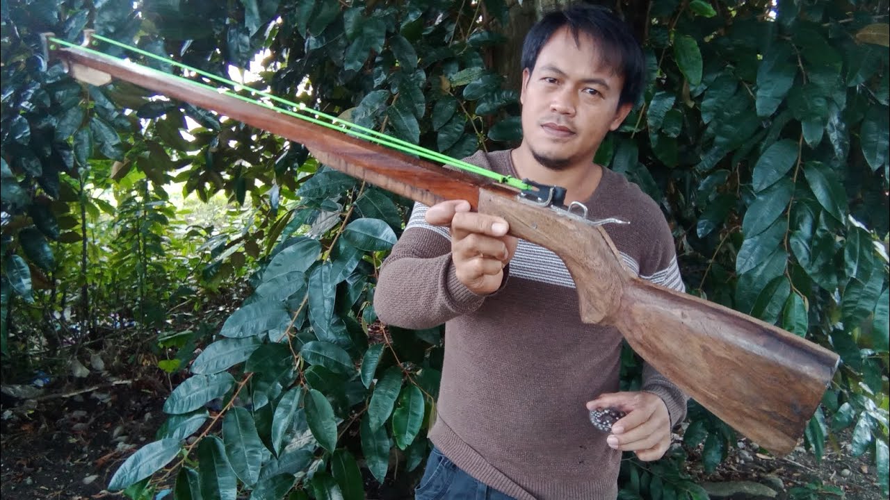 long slingshot with simple trigger and long distance accuracy test ...