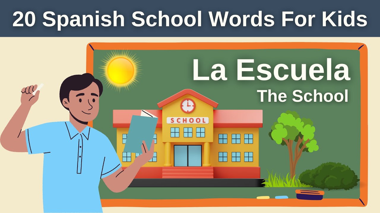 Learn 20 Fun School Spanish Words For Kids - ¡Aprende Español En La ...