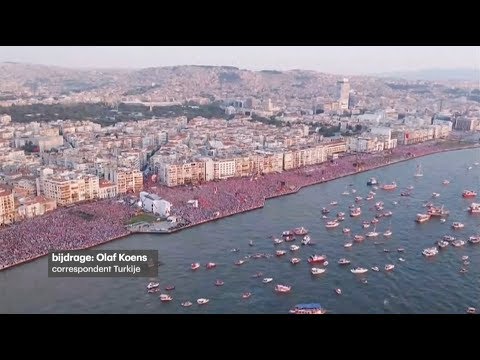 Turkse oppositie brengt enorme mensenmassa op de been
