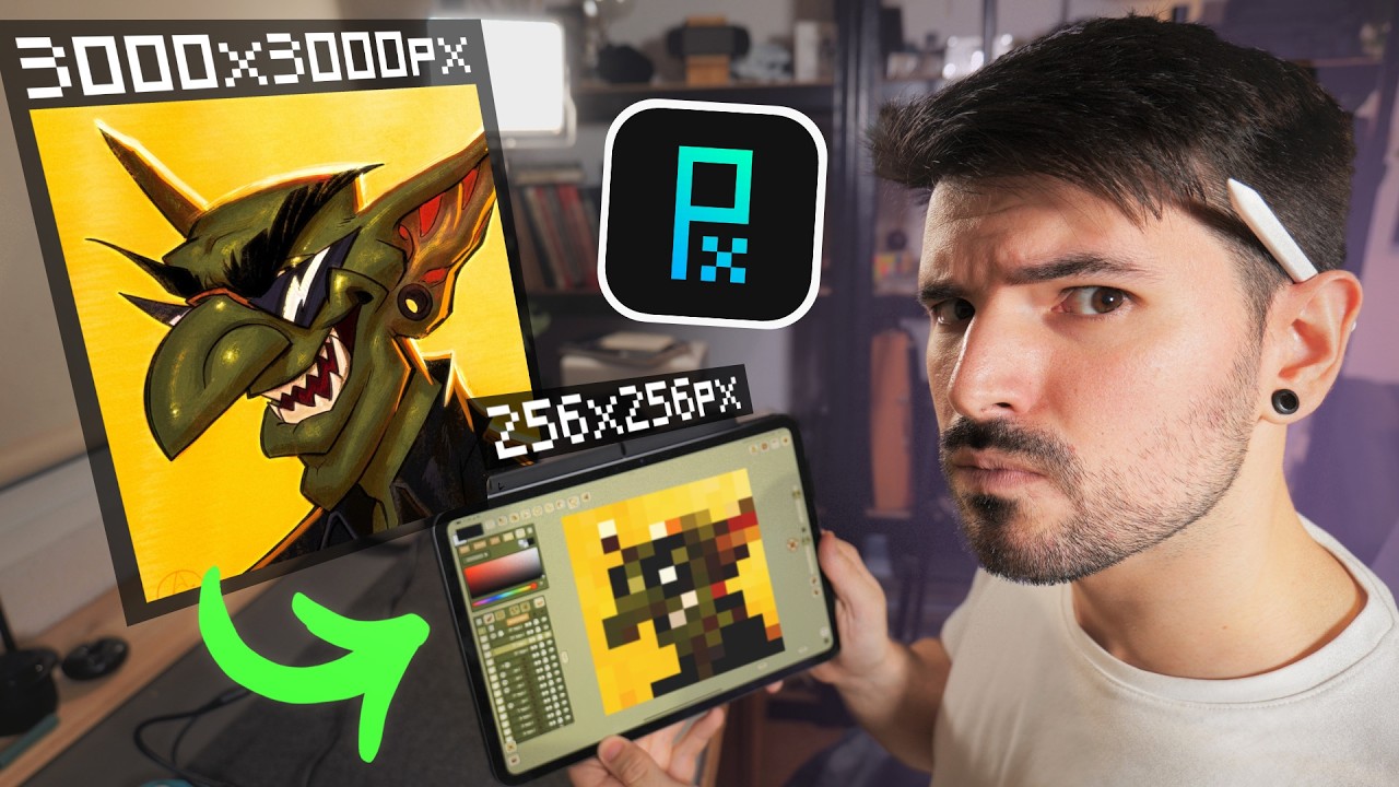 ¡MI PRIMER PIXEL ART! Tutorial Pixquare el Procreate del Pixel Art - YouTube