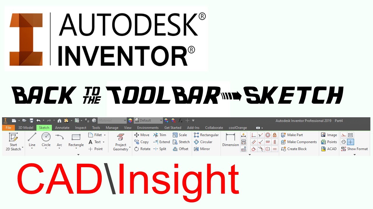 Autodesk Inventor - The Sketch Toolbar (Tutorial) - YouTube