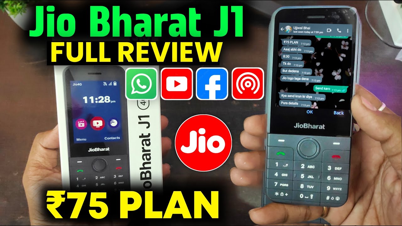 Jio Bharat J1 4G Unboxing & Review | WhatsApp YouTube & Hotspot Working ...