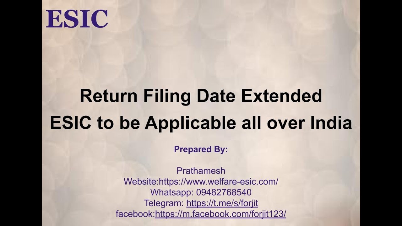 ESIC Return filing date Extended till 15 Janaury 21 - YouTube
