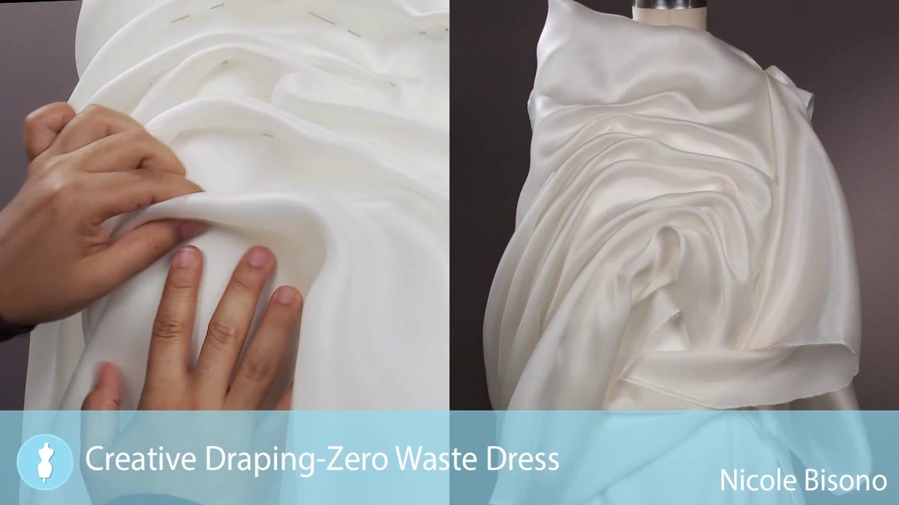 Creative Draping - Zero Waste Dress - YouTube