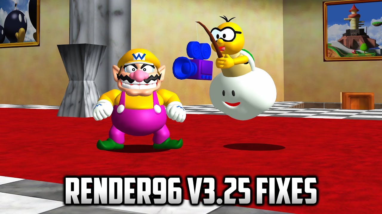 ⭐ Super Mario 64 PC Port - Render96 Models v3.25 Fixes - YouTube