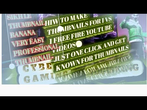 HOW TO MAKE EASY PROFESSIONAL THUMBNAILS FOR FREE FIRE 1 VS 1,2 VS 2,4 ...