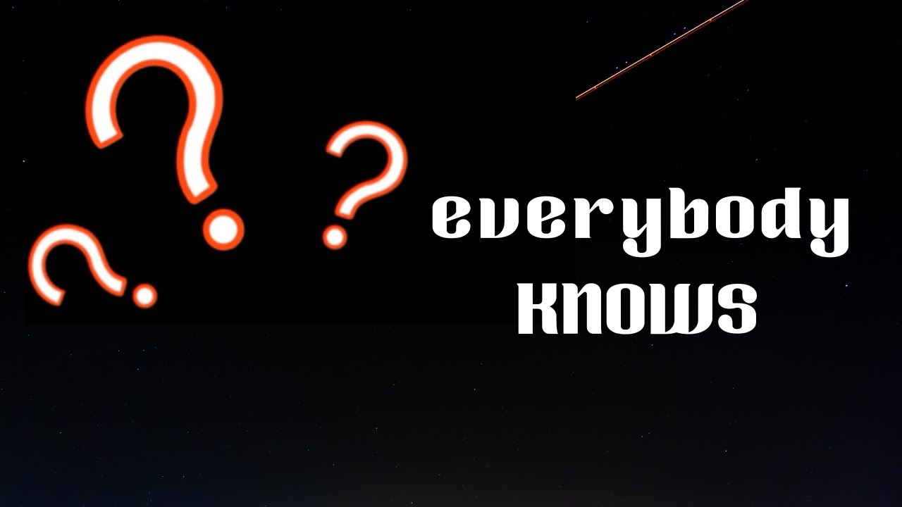 Everybody Knows - Leonard Cohen - YouTube