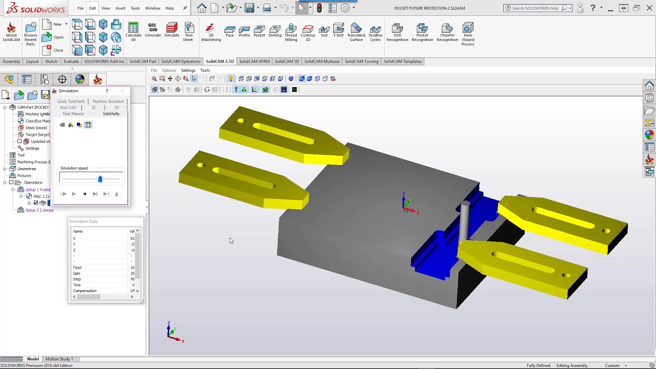What's New SolidCAM 2018 - Fixture protection and Rest Material in ...