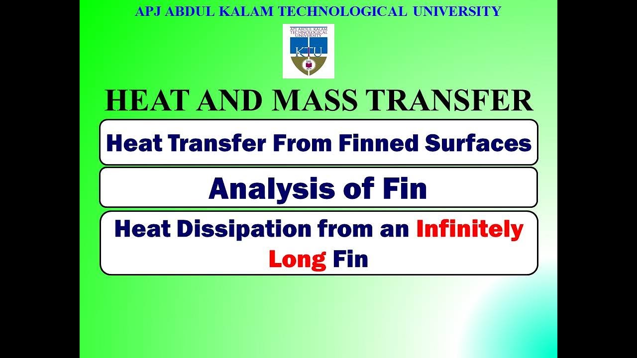 Heat Transfer from Finned surfaces - Infinitely Long Fin | KTU | HMT ...
