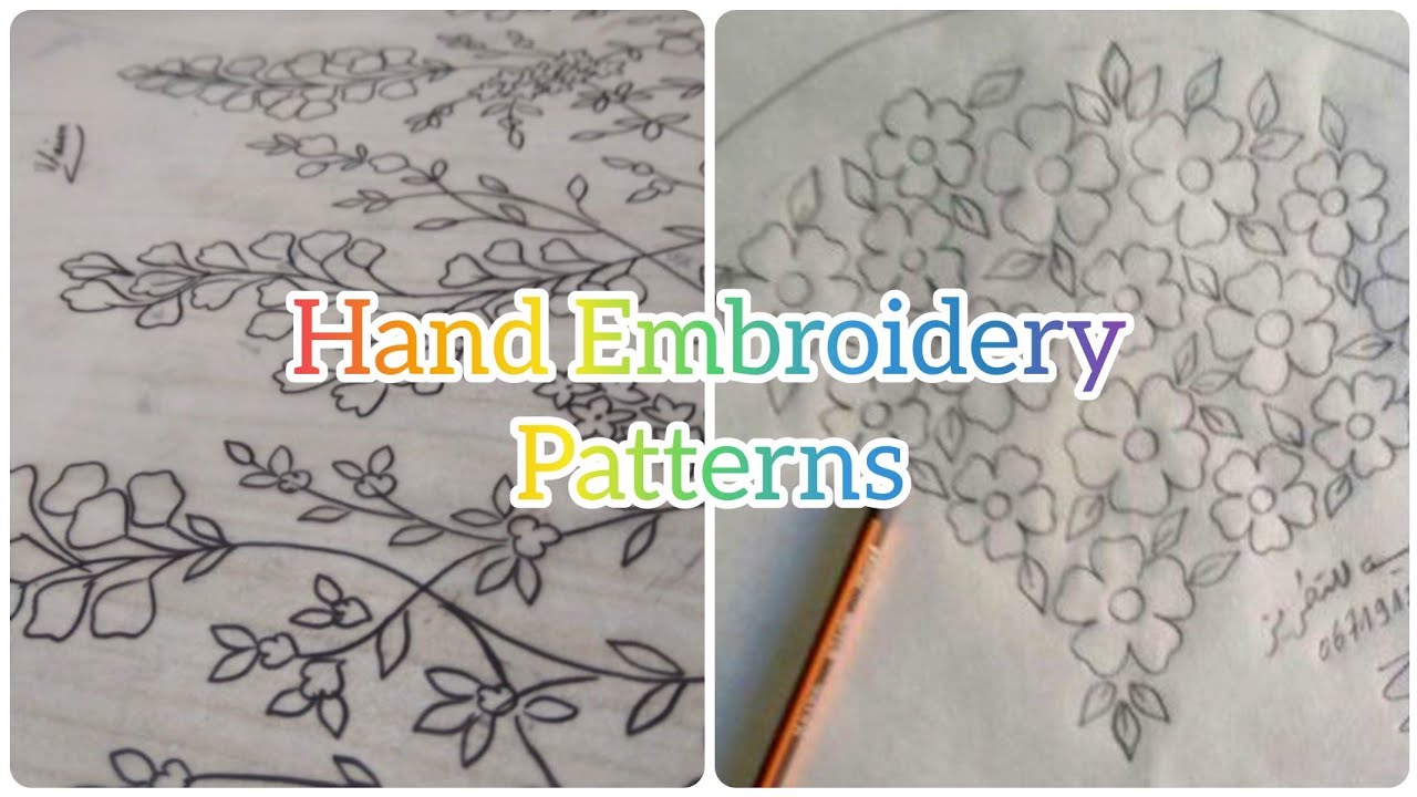 Hand Embroidery Patterns || Embroidery Pencil Drawings || hand ...