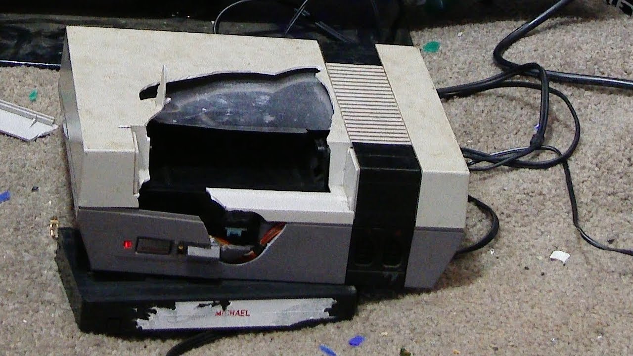 Smash Vintage Nintendo Entertainment System Console - YouTube