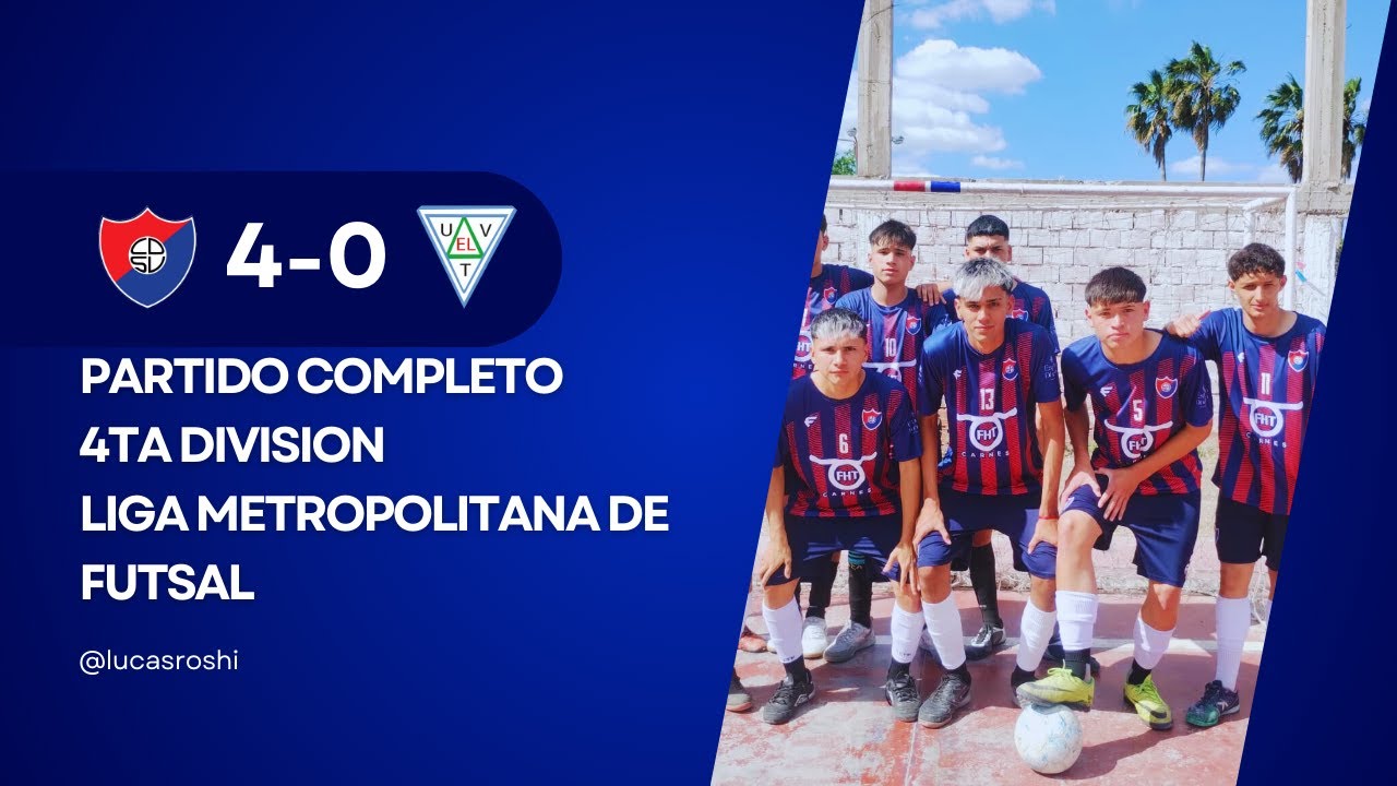 AMF FUTSAL 4TA DIVISION(PARTIDO COMPLETO) DEPORTIVO SAN VICENTE - EL ...