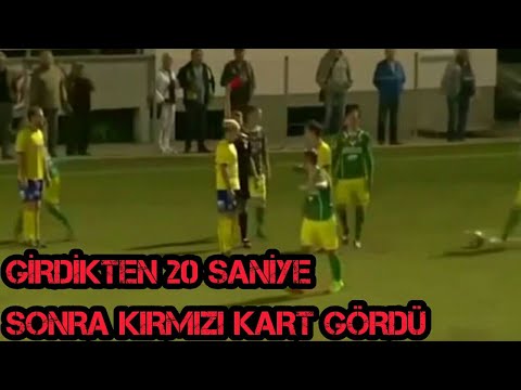 OYUNA GİRER GİRMEZ KIRMIZI KART GÖREN FUTBOLCU | GİRDİKTEN 20 SANİYE SONRA KIRMIZI KART GÖRDÜ